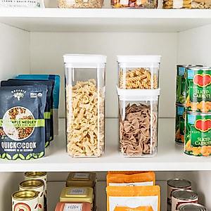 Generic SA Packing 2 Pack Mainstays Rectangular Plastic Food Storage Canister - Large - 6.61”W x 4.24”D x 9.8”H​, clear