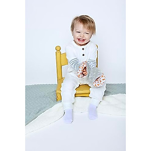 Handsocks Plushy Stay On Strap-Free No-Scratch & Warmth Mittens (Toddler Size. Bicep Should be 5.5"-9.0"), Felix (Grey/Foxes) - One Pair…