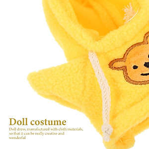 Toyvian Bear Doll Clothes Trousers Set Make Your Own Animals Outfits Plushie Sweater Hoodie Pants Accessories for DIY Stuffed Animals Kids Toy