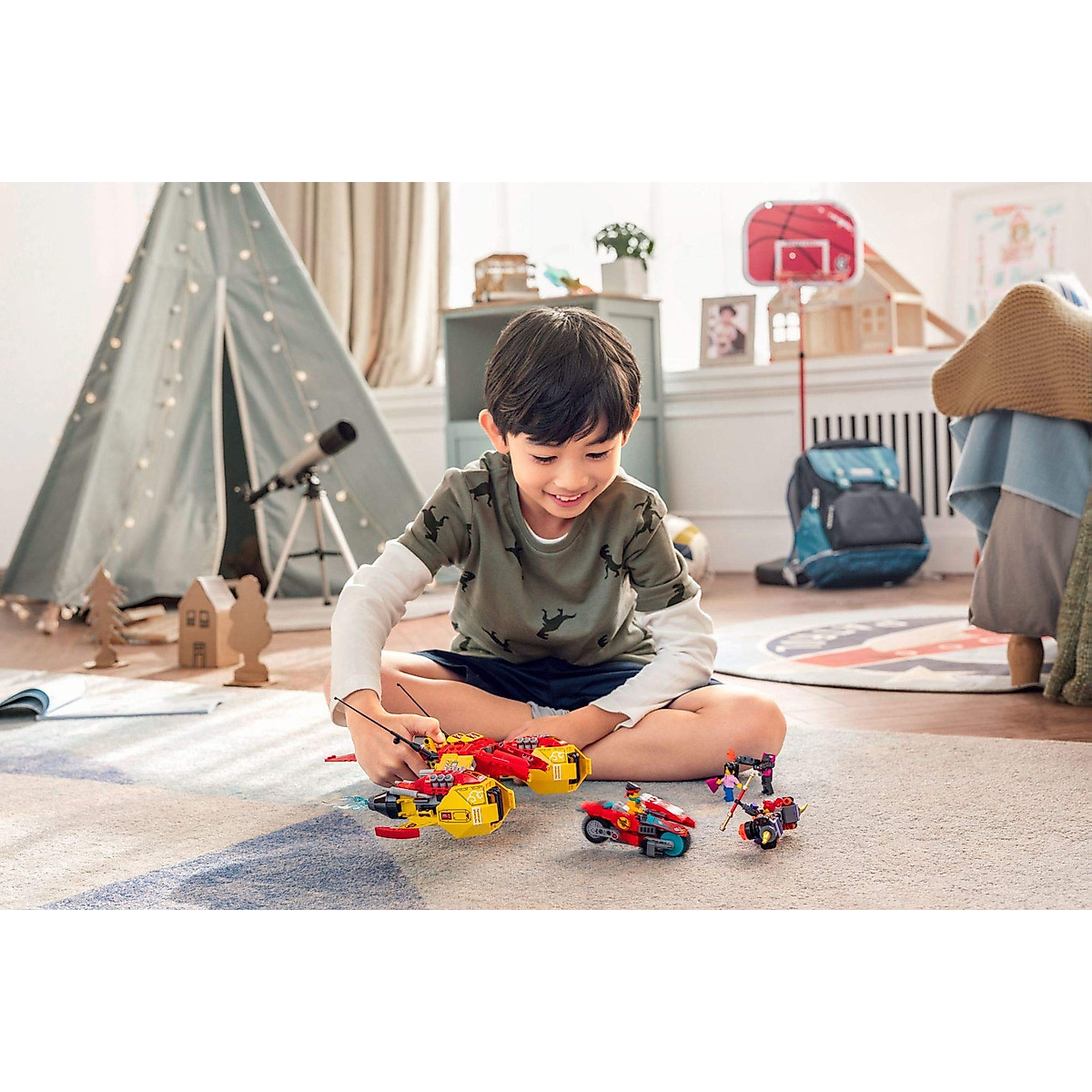 LEGO Monkie Kid: Monkie Kid’s Cloud Jet 80008 Aircraft Toy Building Kit (529 Pieces) Amazon Exclusive