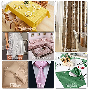 Cobedzy Gold Satin Fabric by The Yard - 1 Yard 60 Inches Wide Shiny Satin Jacquard Fabric Luxurious Satin for DIY Crafts and Clothing Making