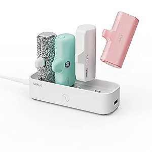 iWALK LinkPod Station for iWALK LinkPod Portable Charger 3350mAh,4500mAh,4800mAh Power Bank for iPhone Charging Station Multiple USB-C Family-Sized Charger Station for Home(Station Only), White