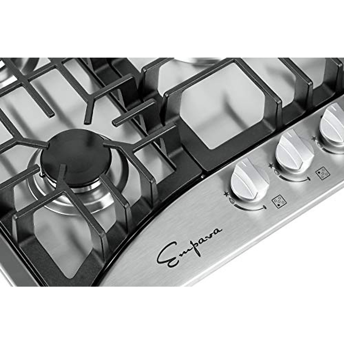 Empava 30 Inch Gas Cooktop with 5 World Class Made in Italy SABAF Burners, LPG/NG Convertible, Ideal RV Top Stoves for Kitchen, Stainless Steel