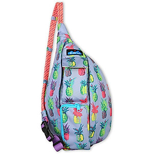 KAVU Mini Rope Sling Pack with Adjustable Rope Shoulder Strap, Pineapple Pop