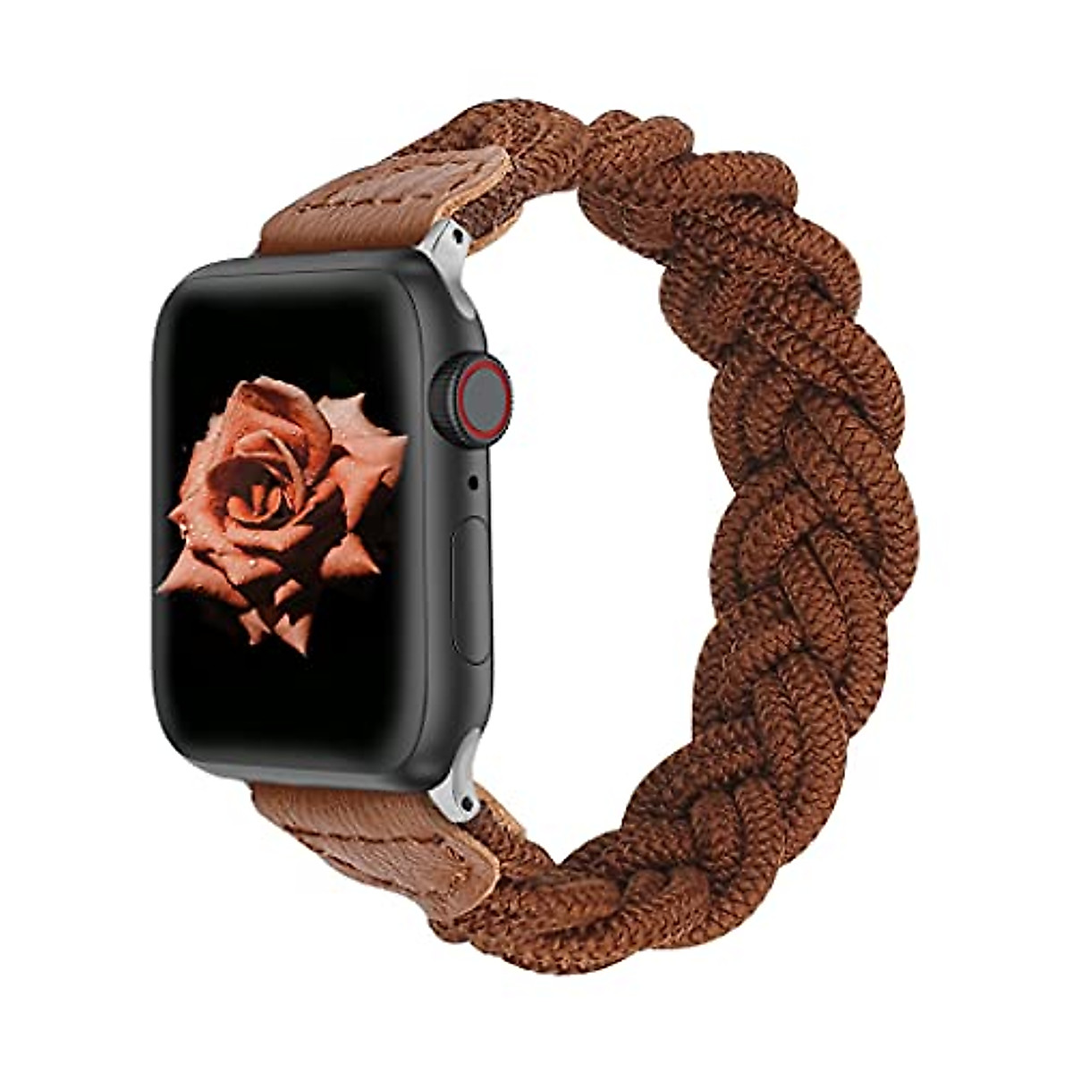 Wearlizer Stretchy Braided Band Compatible with Apple Watch Bands Women 38mm 40mm 41mm 42mm 44mm 45mm 49mm Slim Elastic Solo Loop Strap Woven Bracelet for iWatch Ultra 2 Series 9 8 SE 7 6 5 4 3 2 1