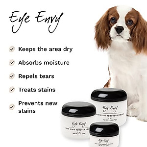 Eye Envy - Tear Stain Remover Powder- for Dogs and Cats, 4oz - Safe and Natural