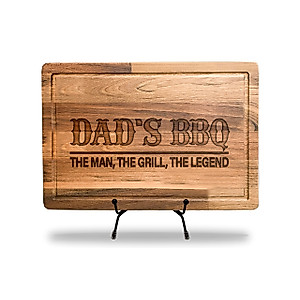 Dad BBQ Cutting Boards, Grill BBQ Master Gifts, Fathers Day Gifts, Bamboo Walnut Cutting Board, Kitchen Gifts, Dad Gifts For Birthday, Chef Cooking Gifts, Grilling Gifts For Men, Home Decor