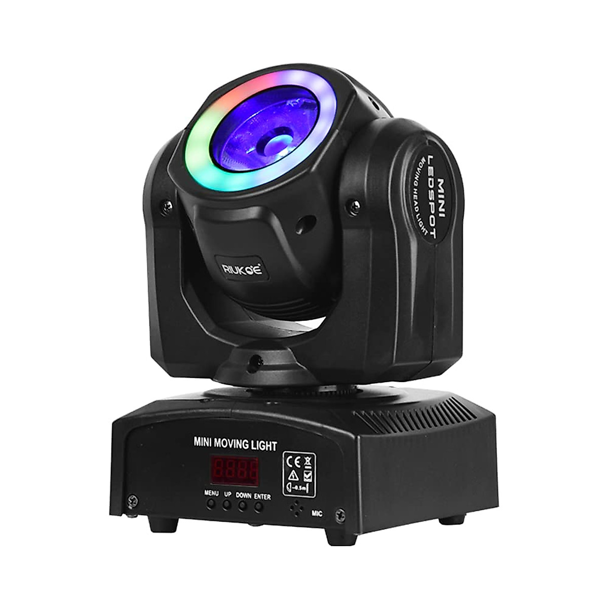 Moving Head dj Lights,RIUKOE Stage Light Halo Beam Light Led Moving Head 60w DMX Sound for Clubs Musical Shows Party Disco