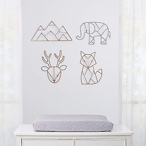 NoJo Fox Shaped Wire Nursery Wall Décor, Copper Finish