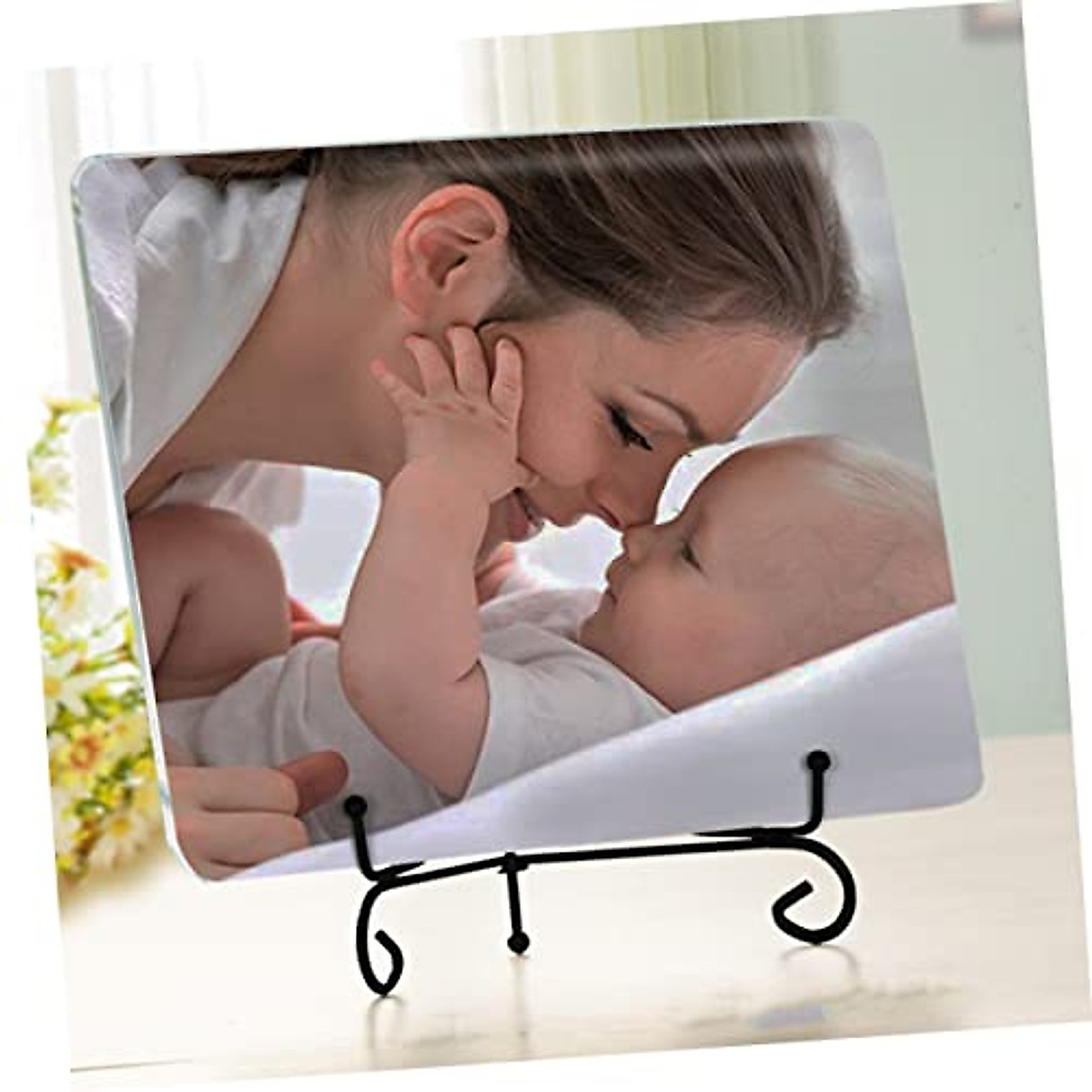 Veemoon Medal Display Frame Plate Display Stand Iron Easel Dish Holder Iron Display Stand Hanging Rack Bracket Ceramic Plate Black Dish Rack The Medal