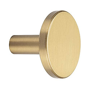 IVAILEX 4 Pack Wall Hooks for Hanging Gold Hooks Solid Brass Decorative Towel Hooks Coat Hooks Wall Mounted Key Hooks for Wall (Round.)