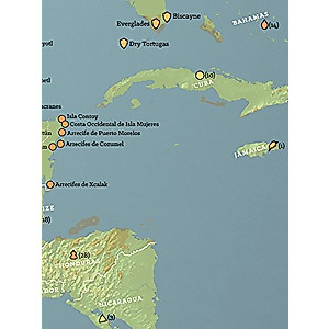 North America National Parks Map 18x24 Poster (Natural Earth)