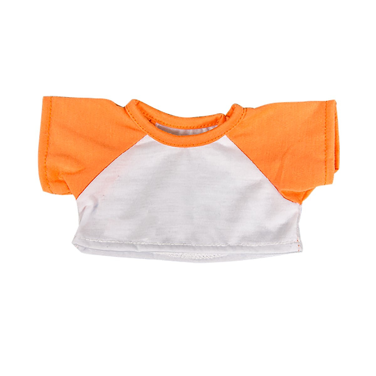 White Tee w/ Orange Sleeve Fits Most 8"-10" Webkinz, Shining Star and 8"-10" Make Your Own Stuffed Animals and