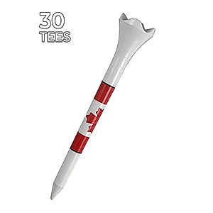 Pride Performance 2-3/4" Canadian Flag Golf Tees, 30 Count