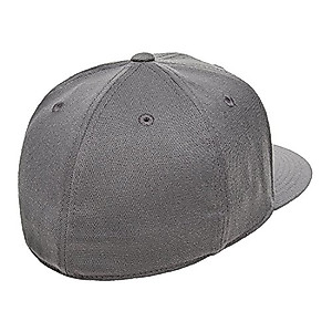 Flexfit Original Blank Flatbill Fitted 210 Hat Cap Flat Bill Large/XLarge - Dark Grey