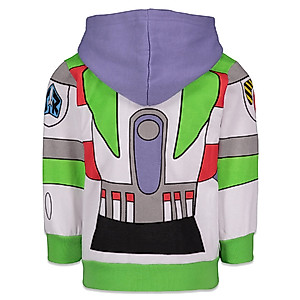Disney Pixar Toy Story Buzz Lightyear Little Boys Fleece Zip Up Hoodie Green 6