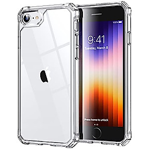 ESR for iPhone SE (2022) Case, iPhone SE (2020) and iPhone 8, Military-Grade Protection, Shock-Absorbing Corners, Scratch and Yellowing-Resistant Back, Phone Case for SE 3/2, Air Armor Case, Clear
