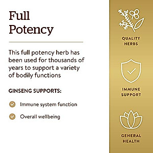 Solgar Korean Ginseng Root Extract, 60 Vegetable Capsules - Immune Support - Standardized, Full Potency (SFP) - Non-GMO, Vegan, Gluten Free, Dairy Free, Kosher - 60 Servings