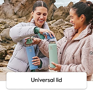 Takeya Actives Insulated Stainless Steel Water Bottle with Spout Lid, 32 Ounce, Citron Green