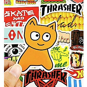 Cool Brand Skate Stickers for Skateboard Water Bottles Laptop Helmet Computer Bike Motorcycle Cars Luggage Phone Bumper 100pcs
