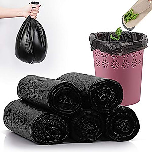 Homelove 6 Gallon Trash Bags,100 Counts, Unscented Thick Garbage Bags Wastebasket Bin Liners Plastic Trash Bags for Home Waste Bin,Bathroom Bedroom Office Kitchen Trash Can Liners(5 Rolls)