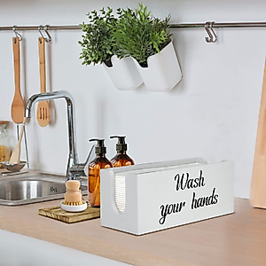 PICKKROSS Solid Wood Paper Towel Dispenser Wall Mount, Commercial Paper Towel Holder with Lid Countertop, C-Fold, Z-Fold, Trifold Paper Towel Dispenser Hand Towel Holder for Bathroom and Kitchen