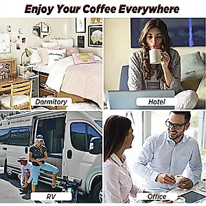 CHULUX Single Serve Coffee Maker, Mini Coffee Maker Compact Coffee Machine, Single Cup Coffee Maker for Kitchen Office Travel Coffee Brewer