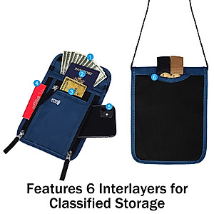 KEAFOLS Travel Pouch Neck Wallet Family Passport Holder Organizer Case with RFID Blocking