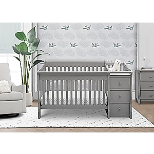Delta Children Princeton Junction Convertible Crib N Changer, Grey