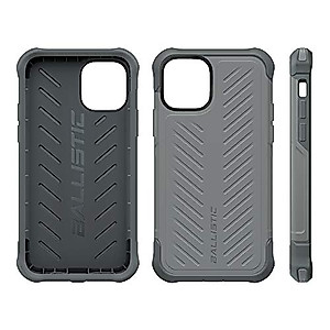 BALLISTIC Tough Jacket Series Case for iPhone 11 Pro Max 6.5‘’ with 2 Sets B-Labs Corners, Heavy Duty Military Grade Rugged Shockproof Case-Gray