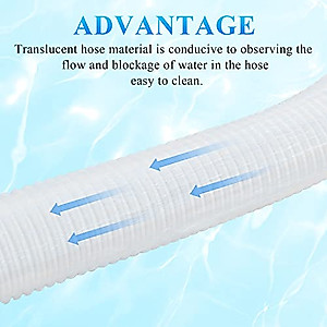 1-1/4 Inch x 3ft Pool Skimmer Hose Replacement for Intex Above Ground Pool Skimmer Pump Transfer Hose