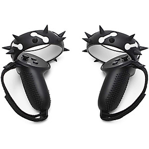 NIUVR Touch Controller Grip Cover Compatible with Quest 2 VR Accessories, Anti-Throw Protective Handle Sleeve with Nylon Adjustable Knuckle Strap