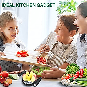 Vakoo [Ultra-Sharp] Apple Slicer, Stainless Steel 8-Blade Apple Cutter, Apple Corer and Divider, Easy to Use Kitchen Tool for Fruits (Black)