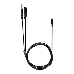Shure BCASCA-NXLR3QI Detachable Cable with Neutrik 3 Pin XLR Male Connector and 1/4'' Stereo Plug