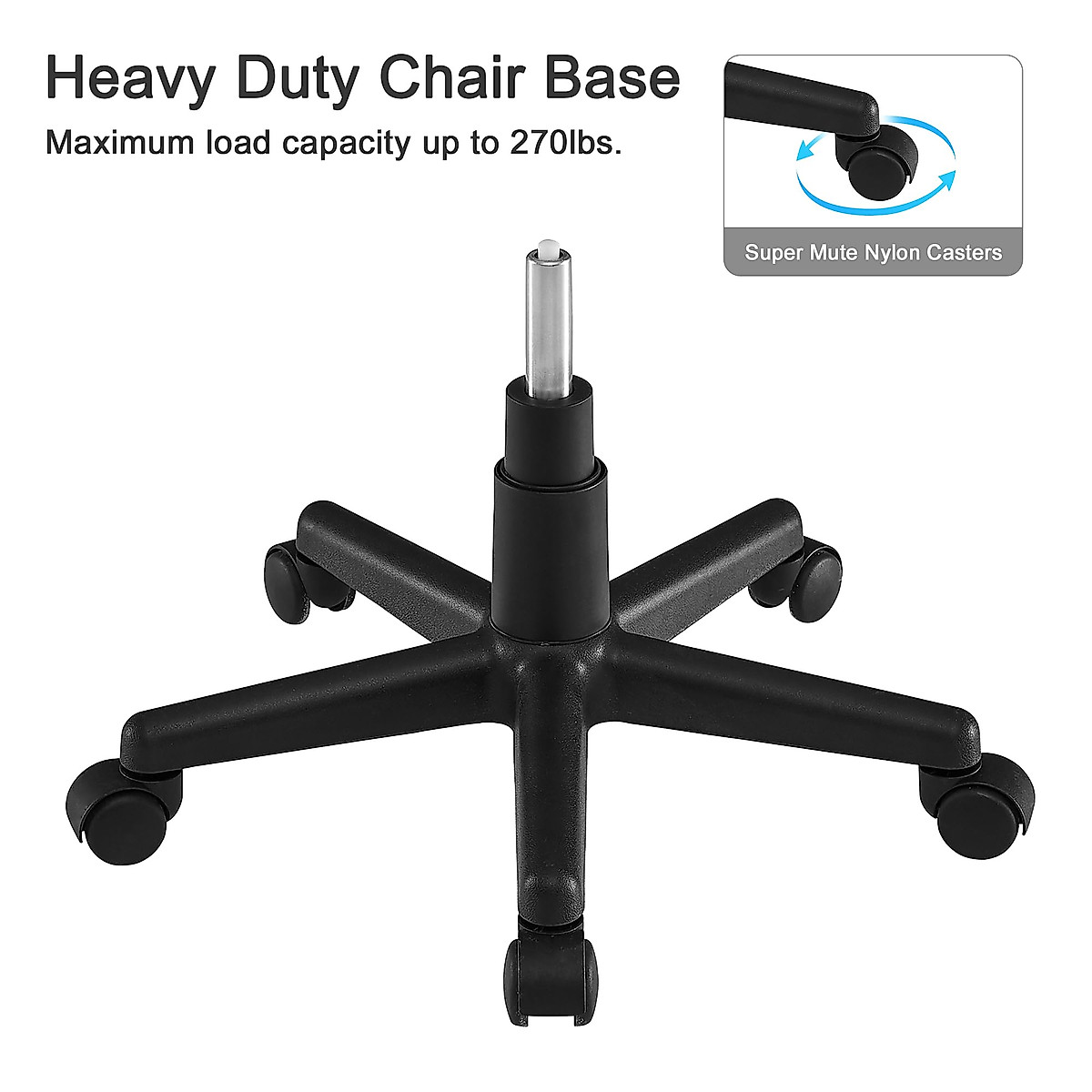 VECELO Modern Armless Home Office Desk Chair, 360°Rolling Swivel Adjustable Height for Make Up/Bed Room/Small Space, Linen Fabric, Gray