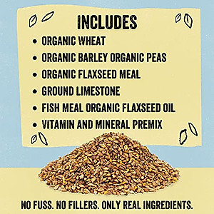 Scratch and Peck Feeds Naturally Free 18% Protein Organic Layer Feed for Chickens and Ducks - Non-GMO Project Verified, Soy Free and Corn Free - 40 lbs