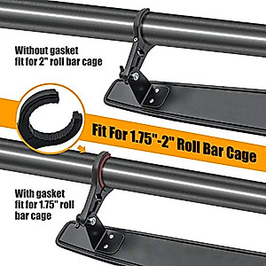 RANSOTO UTV Offroad Side Rear View Mirror And Center View Mirror With 1.75" to 2" Roll Bar Cage Mount Compatible with Polaris RZR Can-Am Maverick Commander Yamaha Rhino Honda Pioneer Kawasaki Teryx