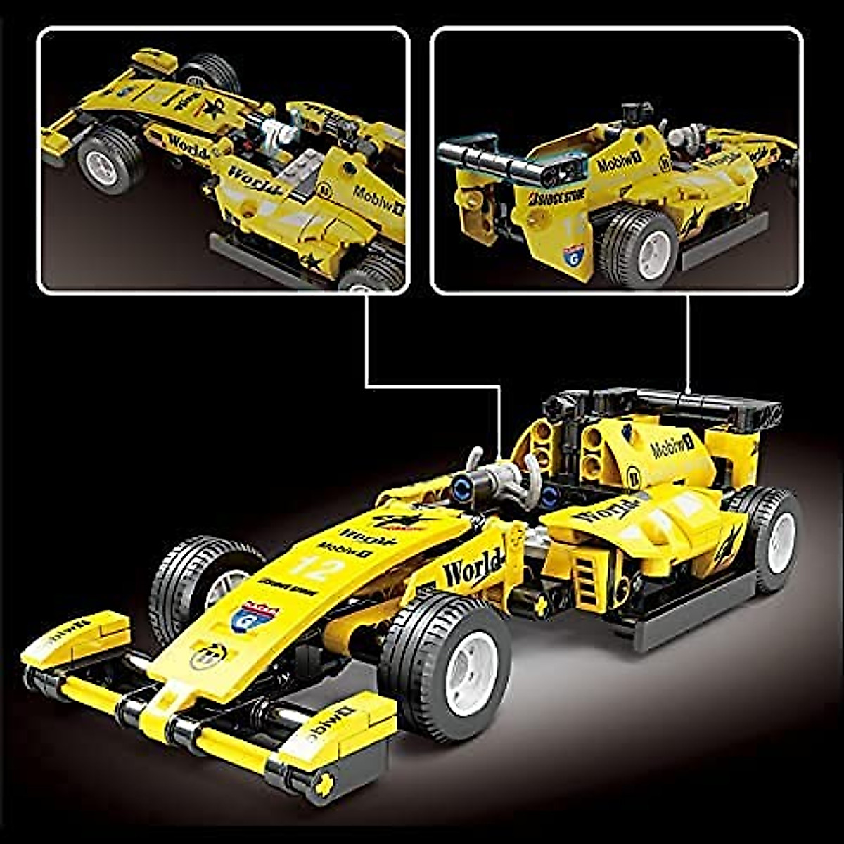 HI-Luck HI Luck Building Blocks Car Toys,230 Pieces Building Pull Back Racecar Toys for Kids,Best Building Blocks Gift for 6-12+ Years Old Boys and Girls, T1002