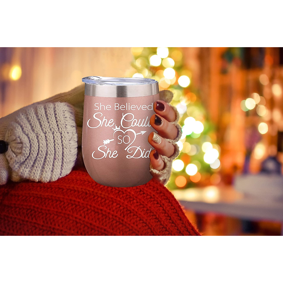 She Believed She Could So She Did Mug - Congratulations Gifts for Friends - Graduation Gifts for Her - Spiritual Inspiritional Gifts for Women - Birthday Gifts for Best Friend - Gifts for Women