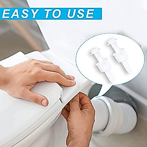 4pcs Universal White Plastic Toilet Seat Hinge Bolt Screw for Top Mount Toilet Seat Hinges