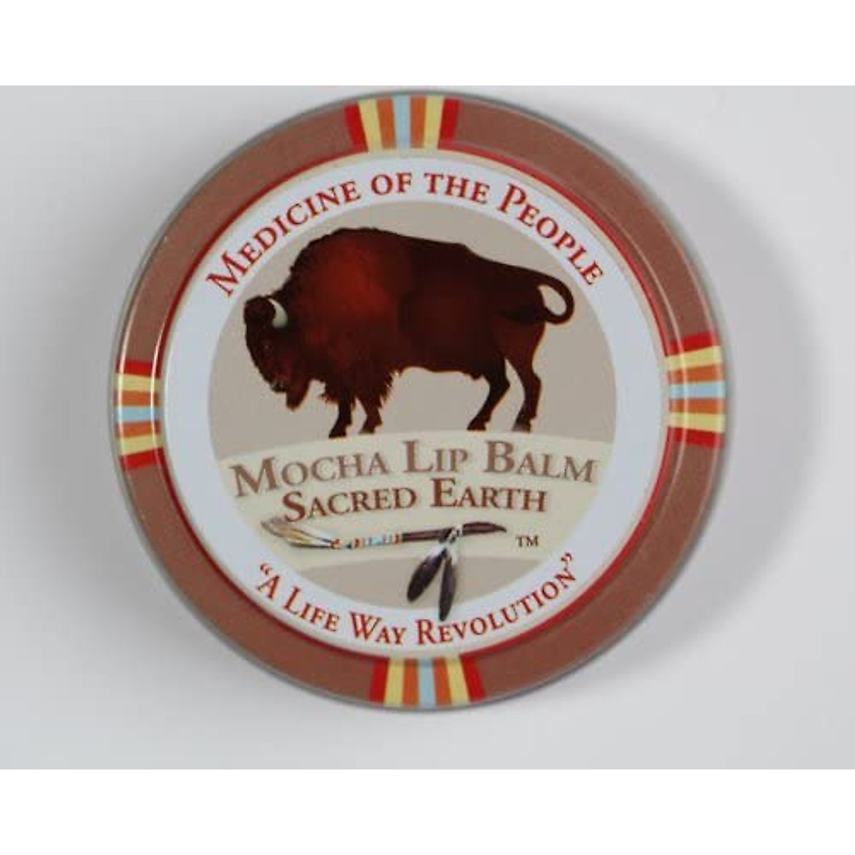 3 Tins of Navajo Medicine Of The People Mocha Lip Balm - Sacred Earth 0.75 oz Each - Christmas Stocking Stuffer - Powwow