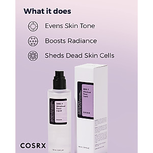 COSRX 7% Glycolic Acid Whitehead Removing Power Liquid, 3.38 fl.oz, AHA Exfoliant, Exfoliating Toner for Face & Body, Pore Minimizer, Korean Skin Care