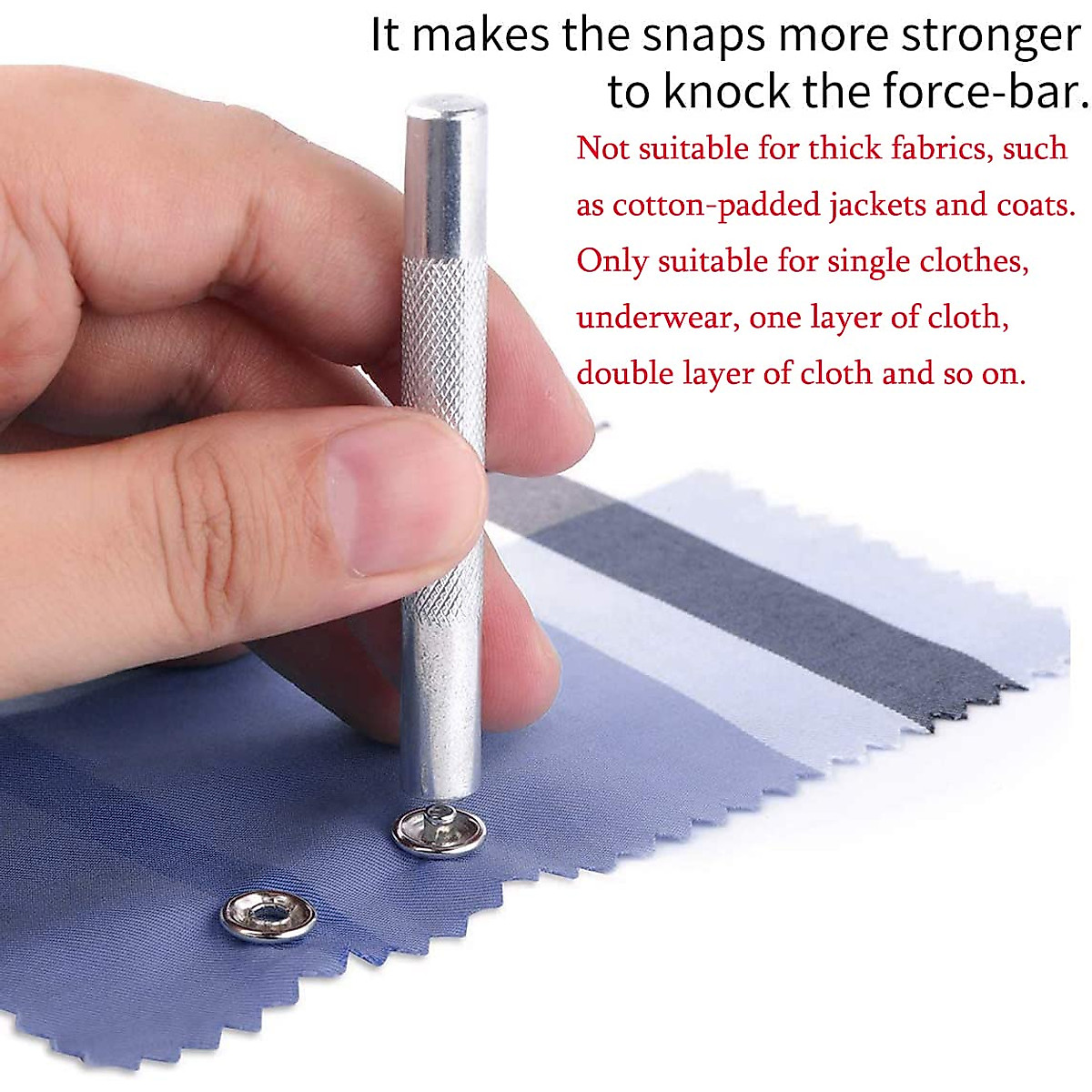 CHEPULA Craftsmanship DIY 200 Sets Metal Snaps Buttons with Fastener Pliers Press Tool Kit for for Sewing and Crafting (10 Colors,9.5mm)