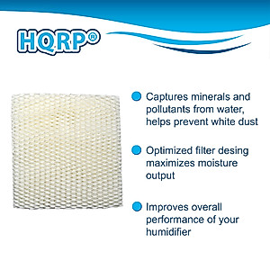 HQRP 2-Pack Wick Filter compatible with Duracraft DH821 DH822 DH822C DH823 DH824 Humidifiers, AC-811 D11-C HC-811 Replacement