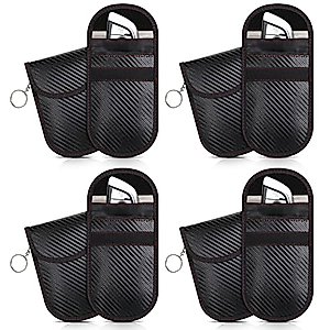 8PCS Upgraded Faraday Bag for Key Fob Faraday Key Fob Protector Key Pouch Key Case for Car Keys RFID Pouch Keyfob RFID Signal Blocking Bag Anti Theft Pouch Anti Hacking Case Blocker (Without Key Ring)