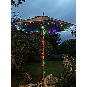 Twinkle Star Outdoor Halloween Lights Battery Operated 50 LED Mini String Light with 8 Modes, 16ft Waterproof Fairy Lights for Garden Patio Wedding Wreath Party Decoration (Orange, 2 Pack)