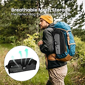 MISSION MOUNTAIN UltraPort Portable Camping Chair, Lightweight Foldable Chair, Ultralight Backpacking Chair for Outdoor Camp, Hiking, Travel, Beach, and Picnic - Compact Design (Black)