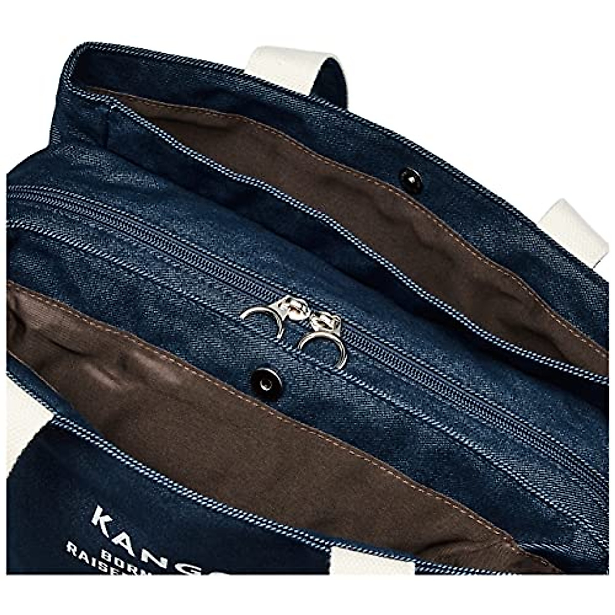 KANGOL(カンゴール) Thick Cotton Canvas 2-Way Shoulder Mother's Bag 3 Room Type L, Navy/Denim