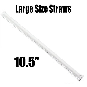 Avant Grub’s BPA-Free Big, Premium Straws 300 Pack. Paper-Wrapped, Clear, Thick, & Jumbo Sized (Big at 10.25 in Tall.3 in Wide). Restaurant-Grade & USA-Made.