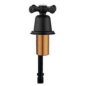 RKF Faucet- Replacement Classic Cross Knobs Handles with Valve Faucet Accessory Faucet Parts Faucet Kit Matt Black W033